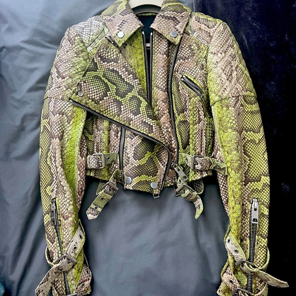 Burberry | Jackets & Coats | Burberry Genuine Python Leather Jacket ...